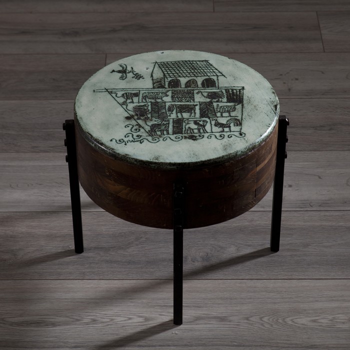 Table basse en céramique artistique des années 1950 : L'arche de Noé ...