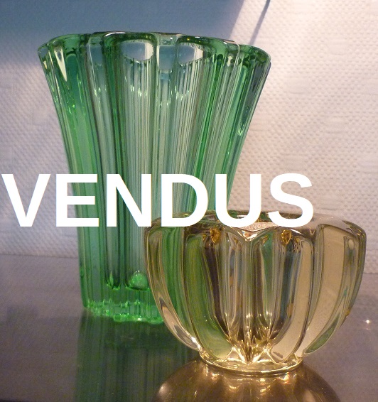 Vases en verre Art Deco Pierre d'Avesn - BROC' EN' GUCHE