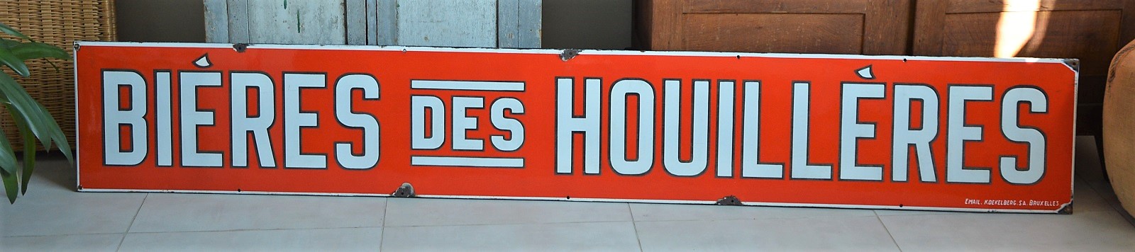 Plaque émaillée Bières des Houillères - BROC' EN' GUCHE